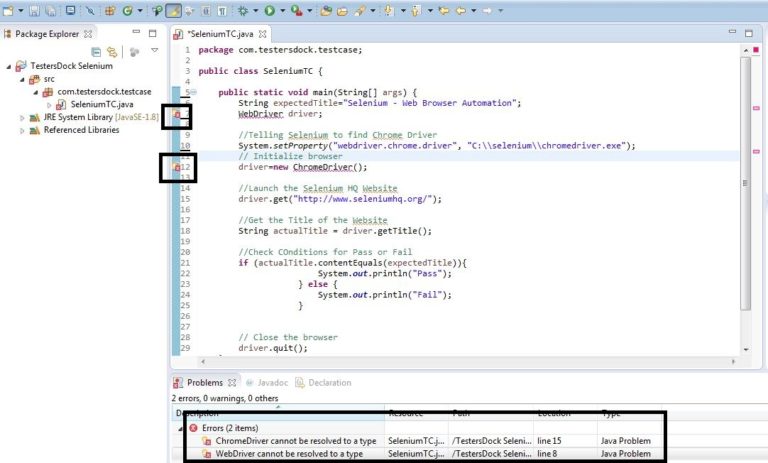 First selenium script with Browser launch and verifying Page title