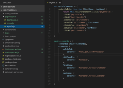 Page Object Model in Nightwatch JS - TestersDock