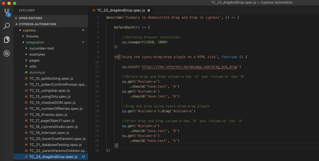 How To Perform Drag And Drop On Html And Angular Sites With Cypress